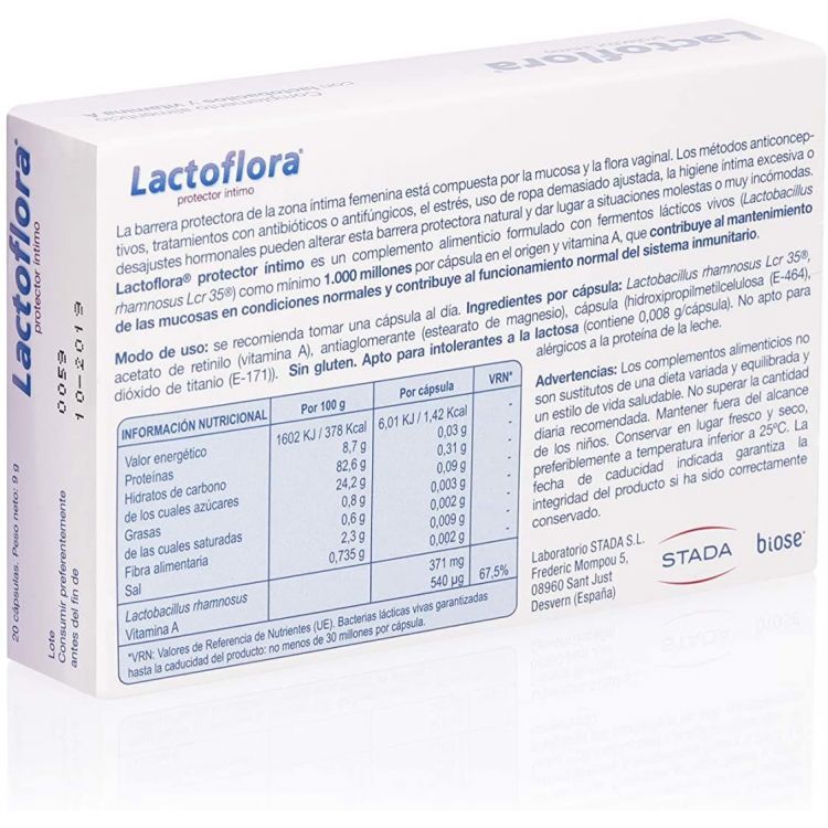 LACTOFLORA PROTECT INTIM 20 CA